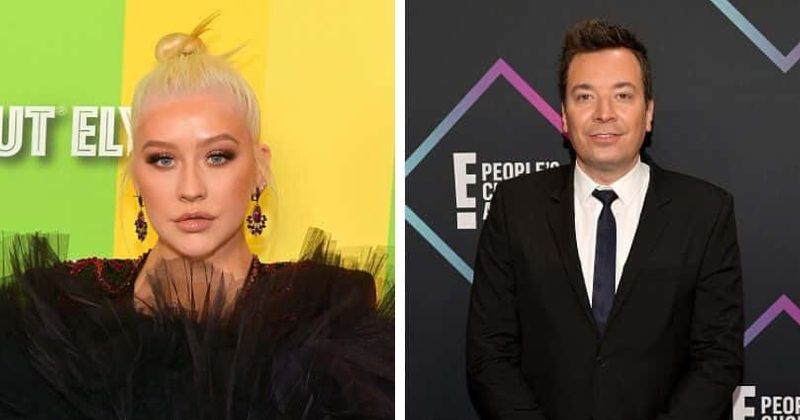 Christina Aguilera and Jimmy Fallon busk in disguise in New York subway ...