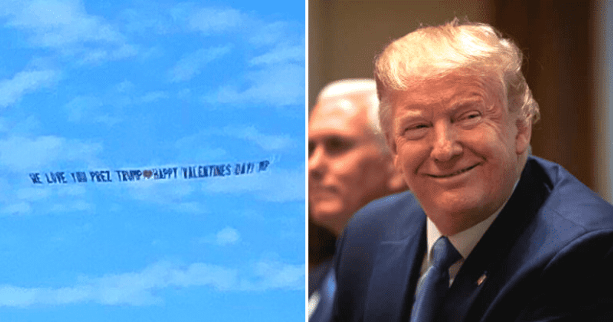 Trump gets a cute message for Valentine's Day after Texas fan spends ...