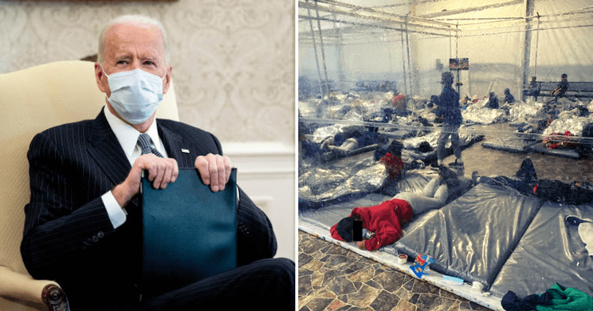 Leaked photos show kids locked up in 'pods' at Texas border camp, Trump ...