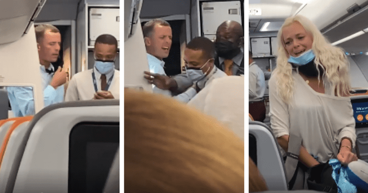 Drunk couple kicked off JetBlue flight for lowering masks and shoving ...