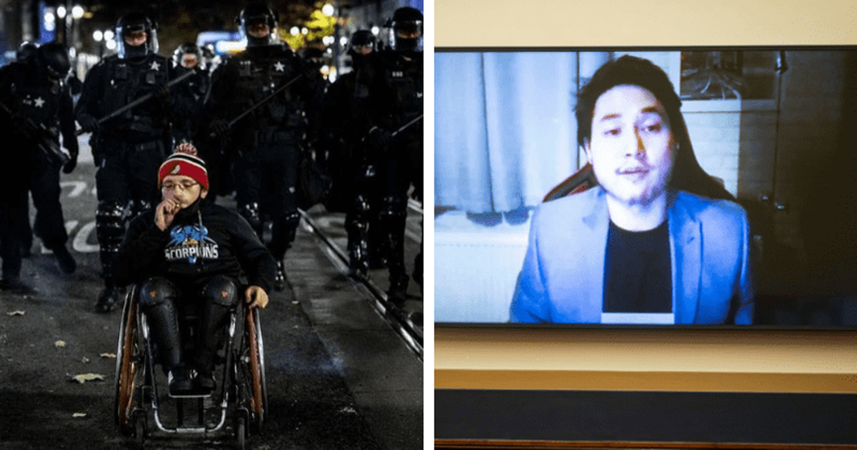 Who is Dustin Brandon? Andy Ngo calls disabled Portland activist ...