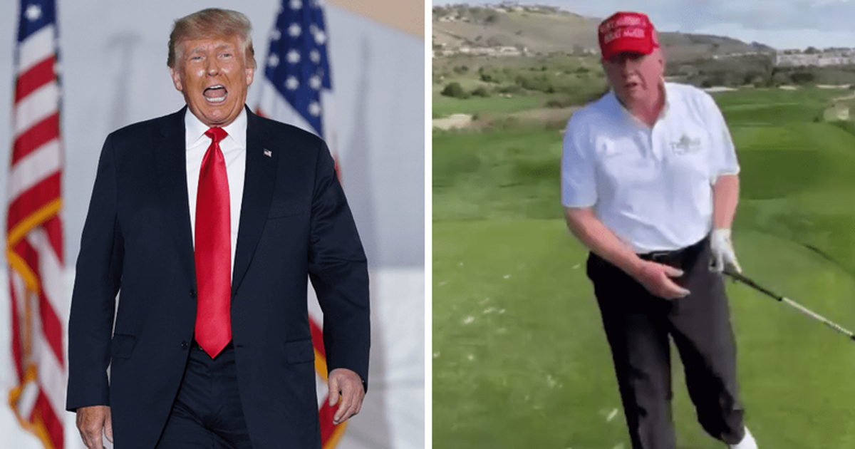 'Stud' Trump’s viral video shows slim and fitter ex-POTUS at golf ...