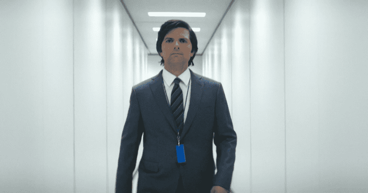 'Severance' Episode 1: Mark clocks in and out of his grief with Petey ...