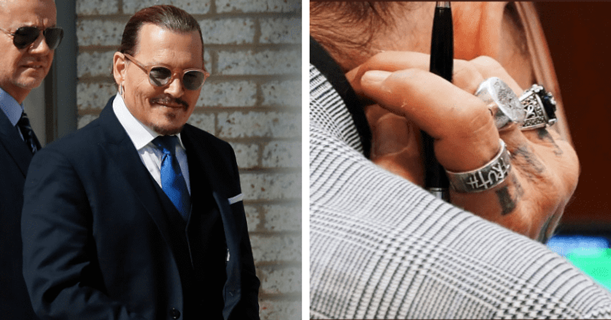 LORD OF THE RING: Johnny Depp's sports 'truth' band to court amid Amber ...