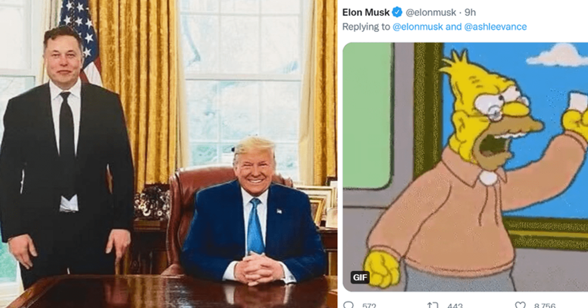 Elon Musk fires off 'Simpsons' meme in latest salvo as feud with Donald ...