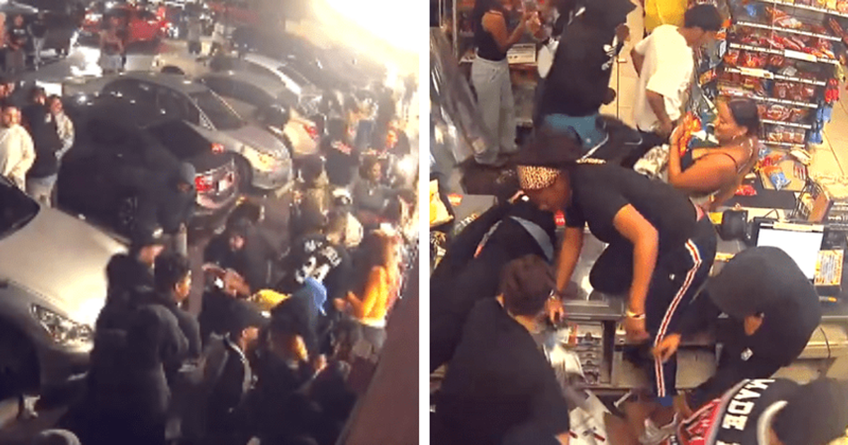 LA NIGHTMARE: Video shows large group of vandals storming and ...