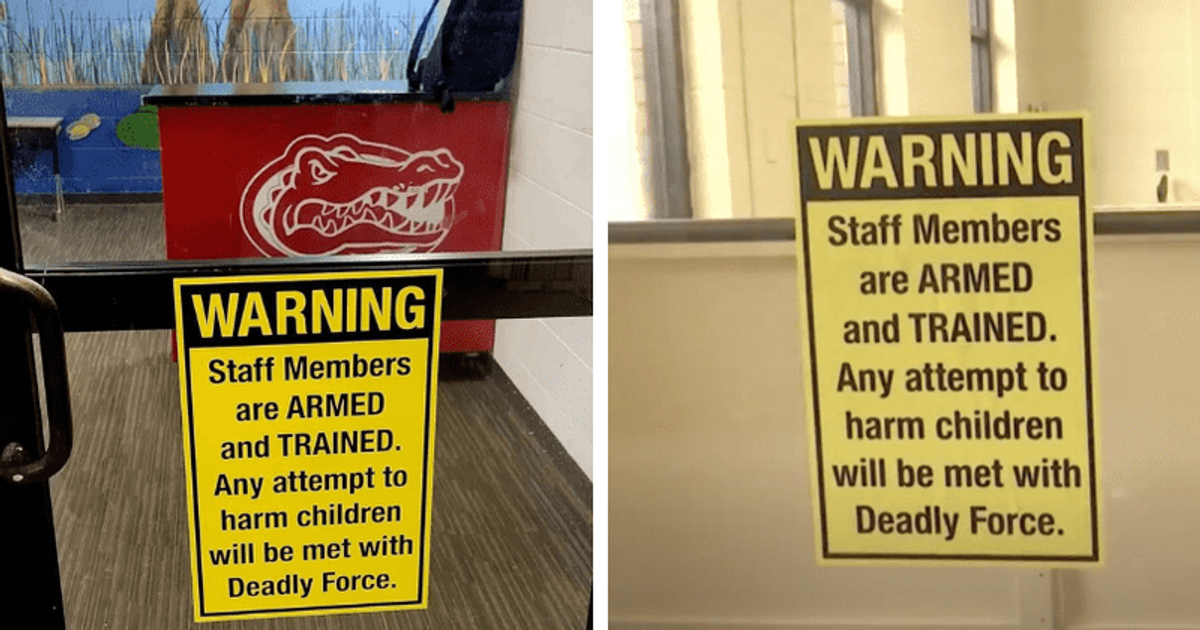 ‘Staff members are armed’: Florida schools post signs warning shooters ...