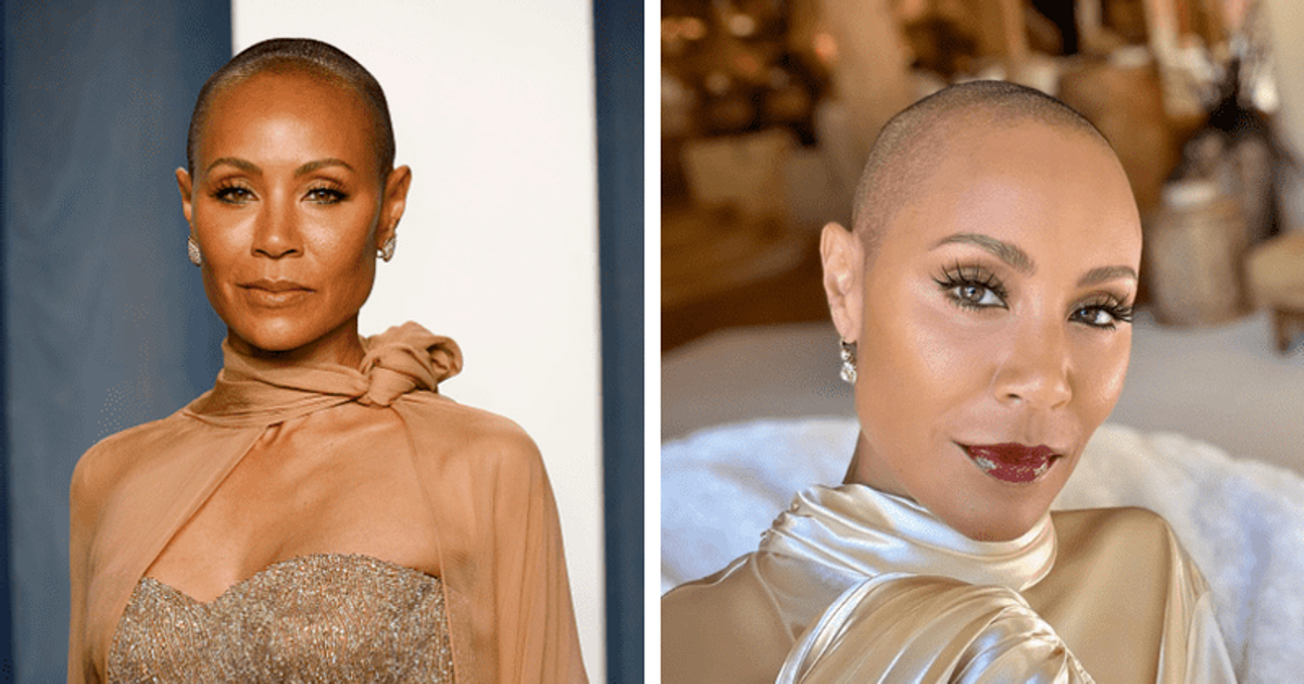 Bald boss: Jada Pinkett Smith celebrates 'Bald is Beautiful' day with ...