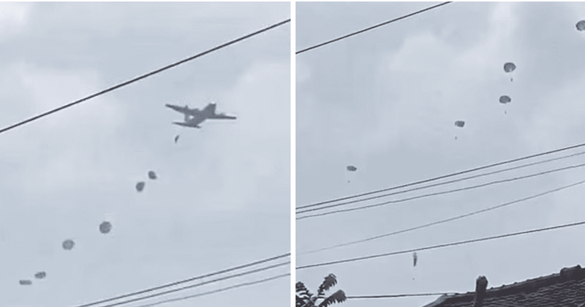 Soldier miraculously survives 16,000ft fall from aircraft after ...