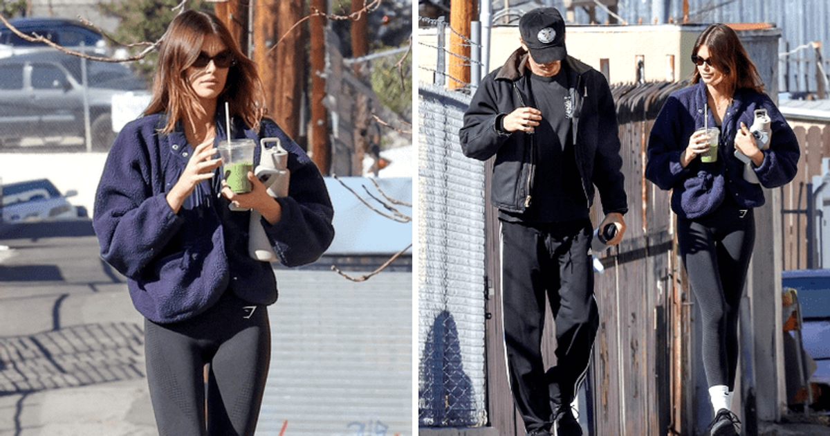 Kaia Gerber flaunts long legs in casual outfit as she steps out for ...