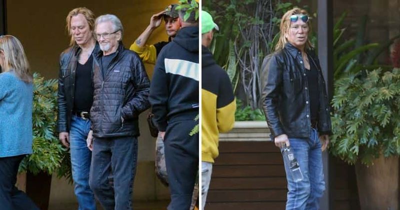 Micky Rourke, 70, flaunts blonde hairpiece during lunch outing with ...