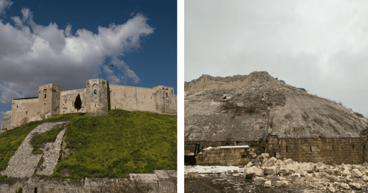 Turkey earthquake: Photos of 'wrecked' 2000-year-old Gaziantep castle ...