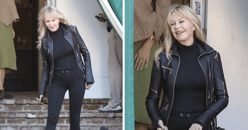 Melanie Griffith defies her age in figure-hugging, all-black ensemble ...