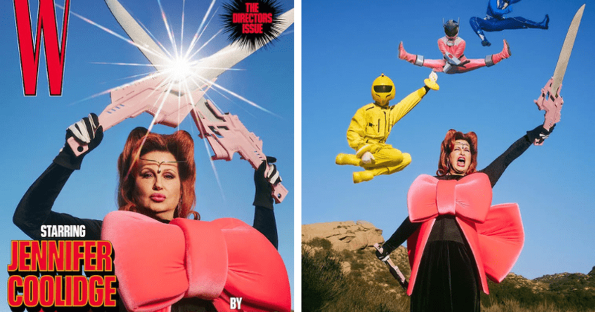 Jennifer Coolidge turns into 'Power Rangers'-inspired superhero for W ...