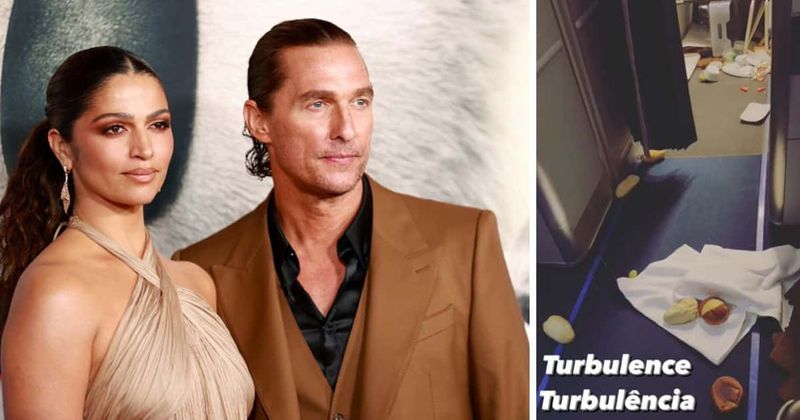 Matthew McConaughey's wife Camila Alves was on Lufthansa flight that dropped 4K feet and injured ...