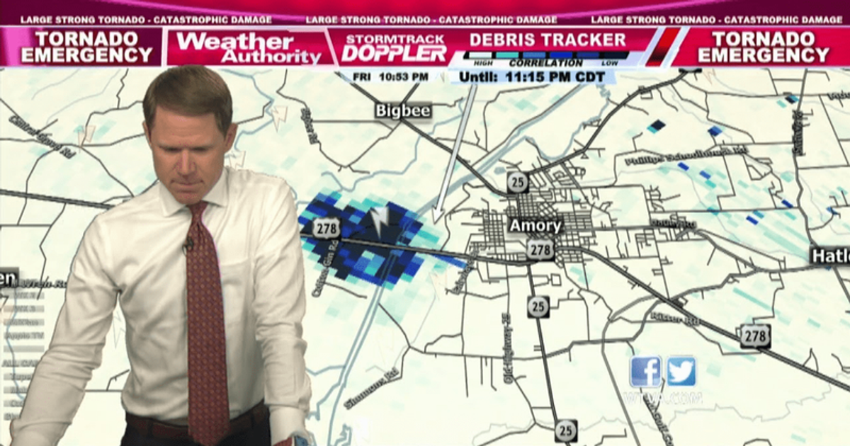 Meteorologist Matt Laubhan breaks down on-air over Mississippi tornado | MEAWW