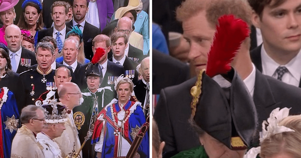 Royal fans amused as Princess Anne’s hat blocks Prince Harry's view at ...