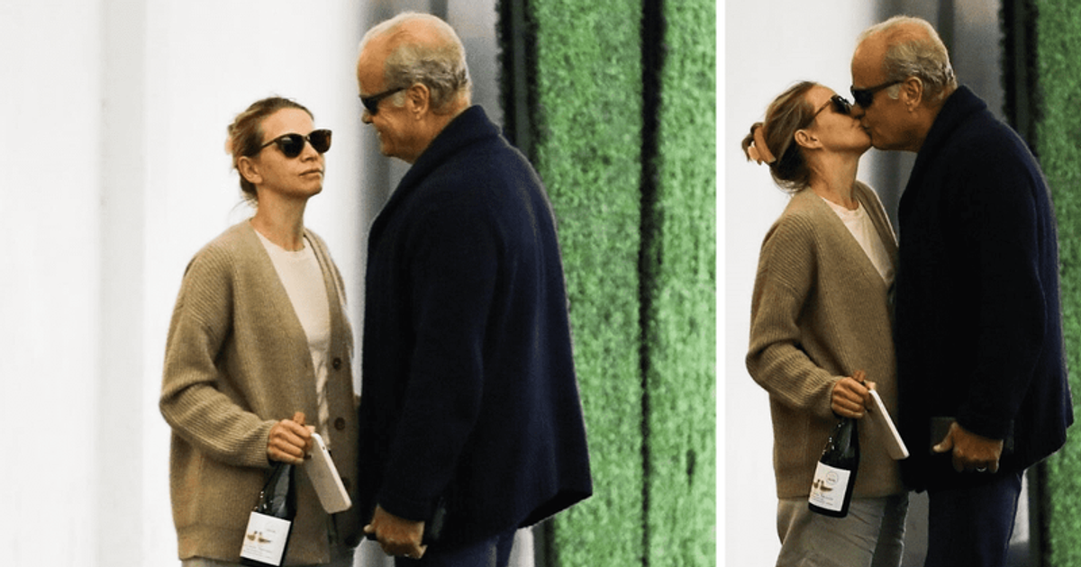 Kelsey Grammer, 68, locks lips with wife Kayte Walsh, 44, after ...