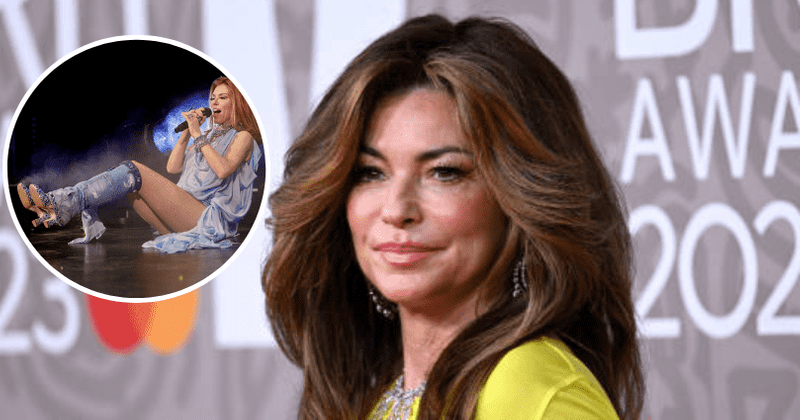 Is Shania Twain OK? Singer slips and falls on stage during Illinois ...